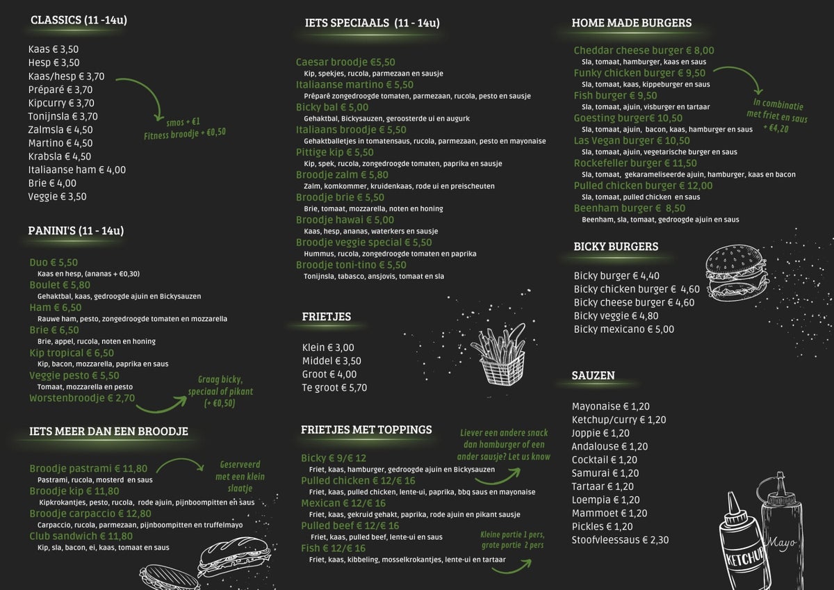 Menukaart | Goesting Zele