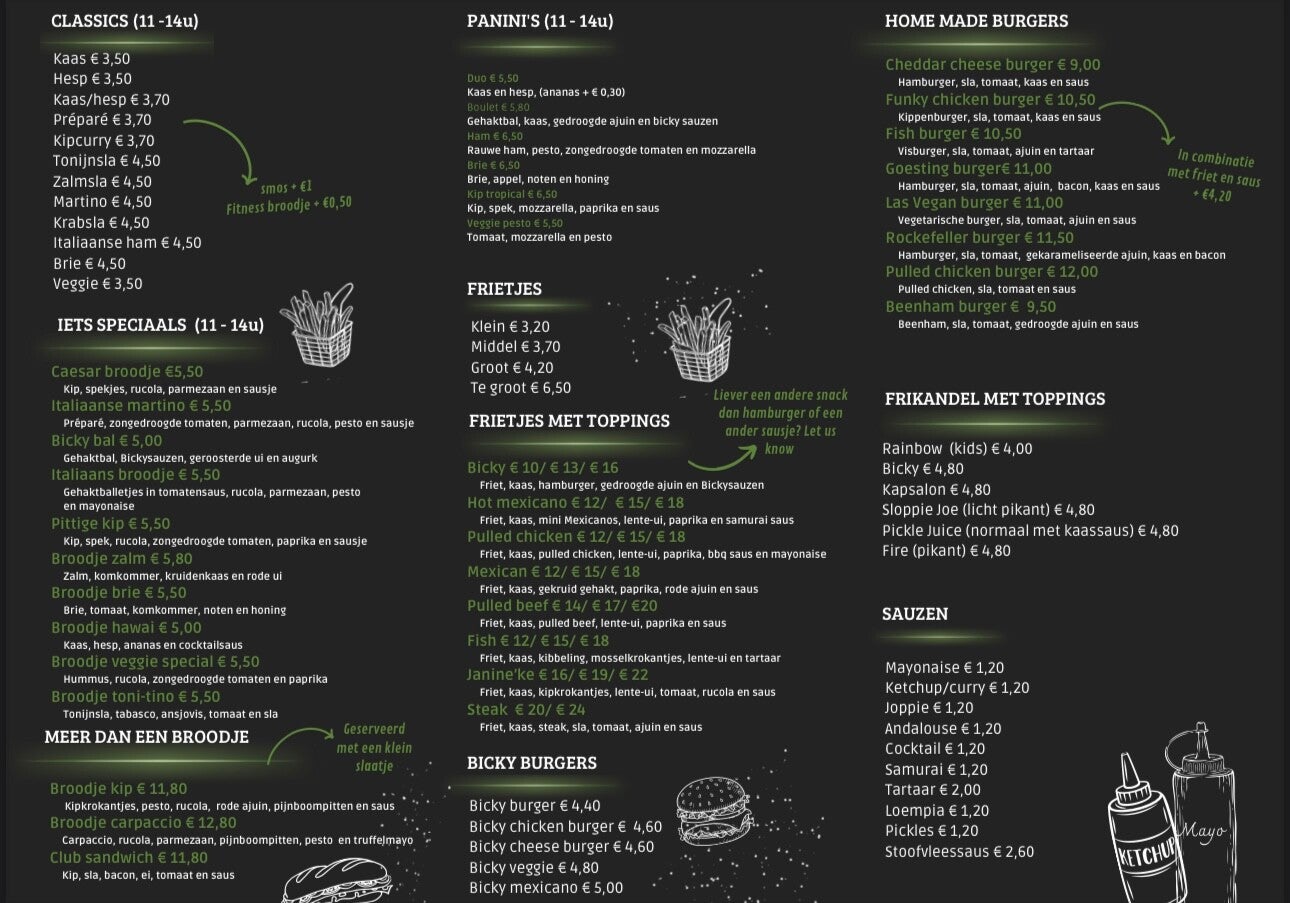 Menukaart | Goesting Zele