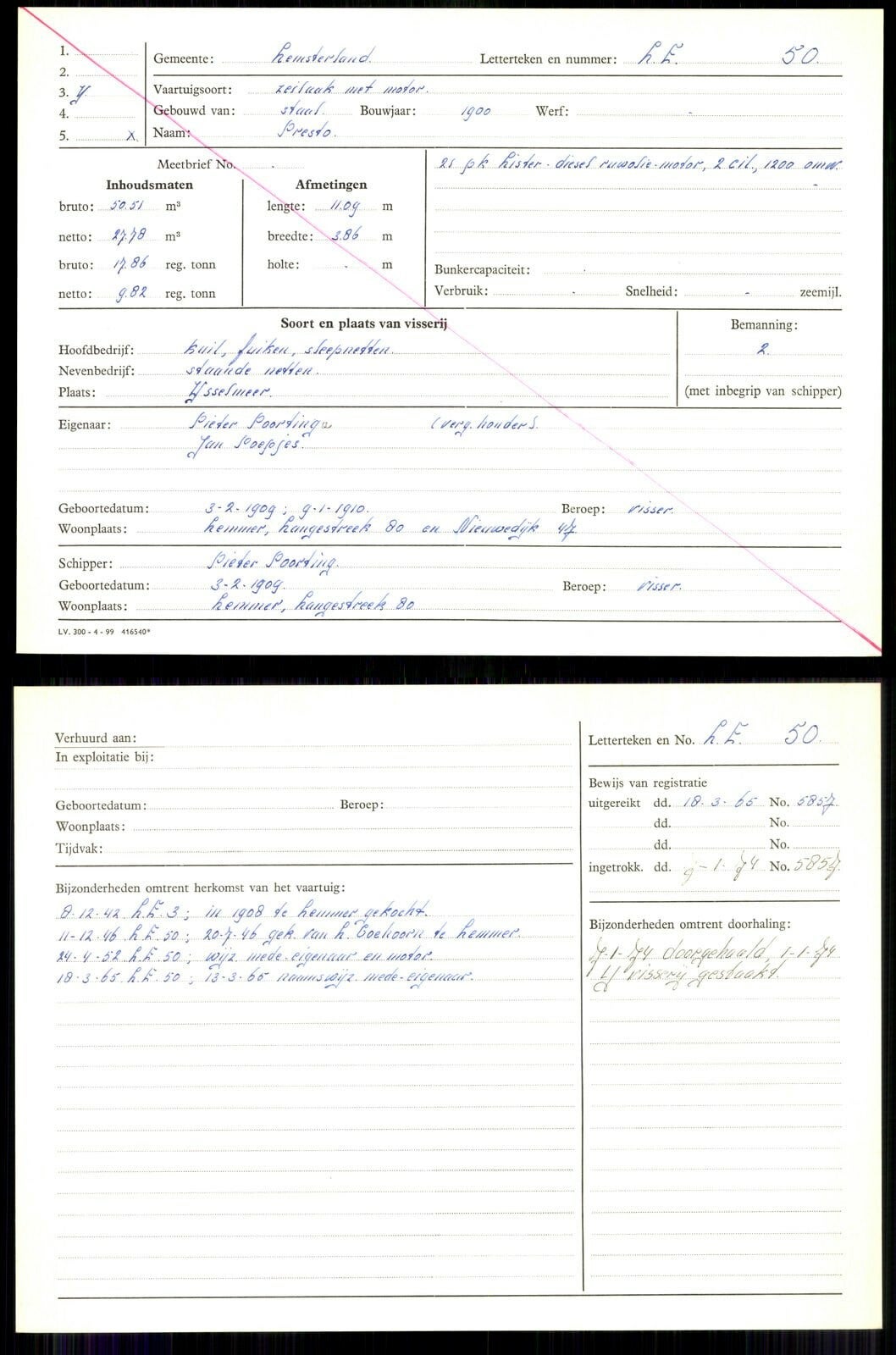 Lemster visserman aak LE 50 1