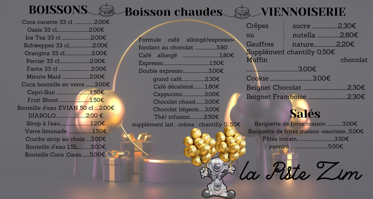 menu | la piste zim
