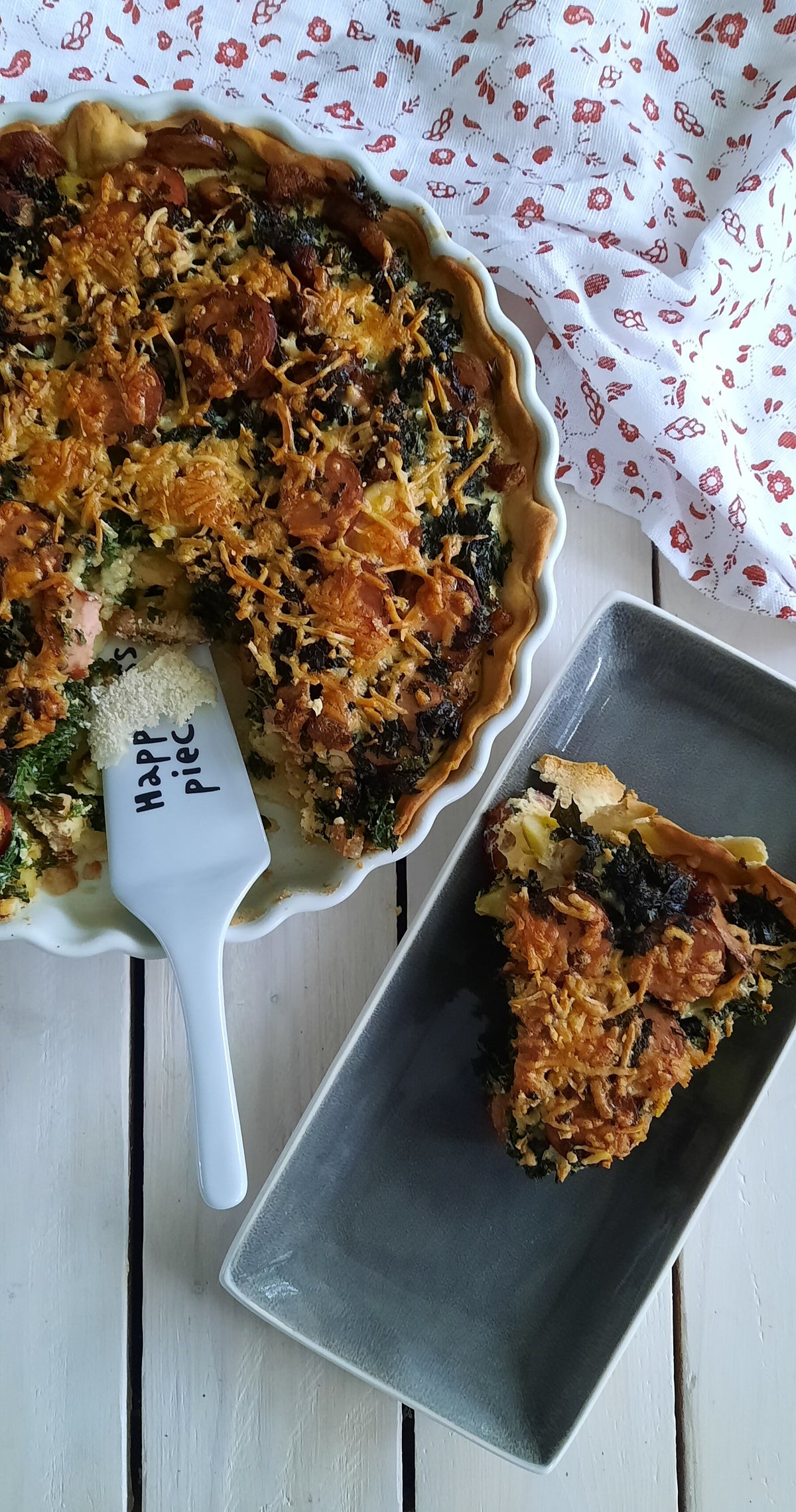 Boerenkool met worst quiche / Hartige taart en quiche | Linda's keukentje