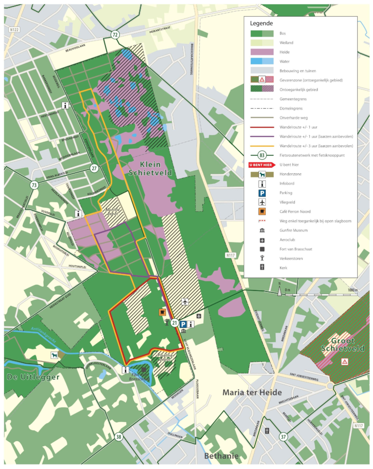 Gratis digitale plannen bossen en parken Brasschaat
