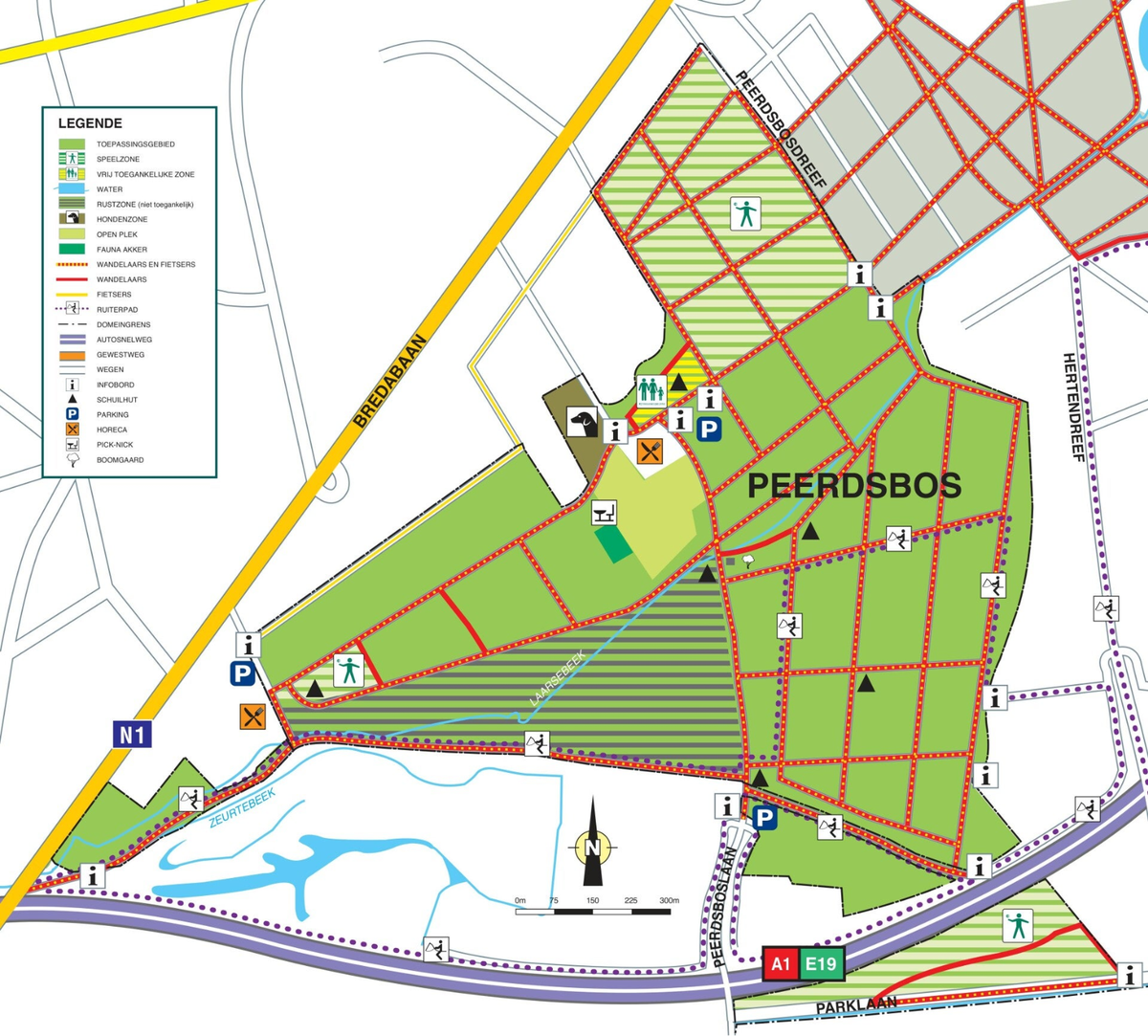 Gratis digitale plannen bossen en parken Brasschaat