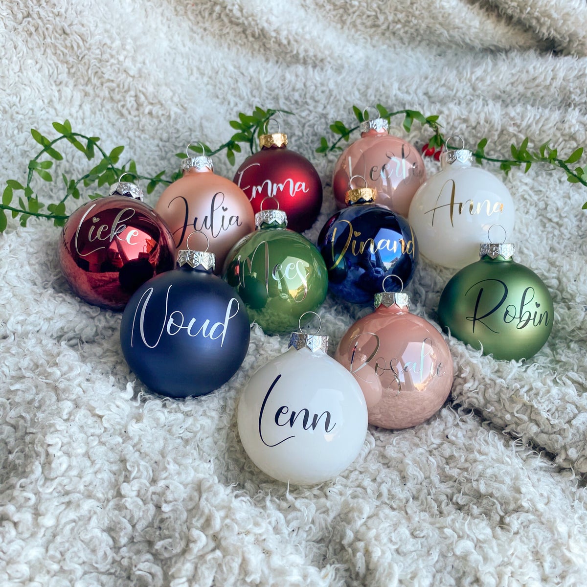 kerstbal met naam | liefs uit bommel