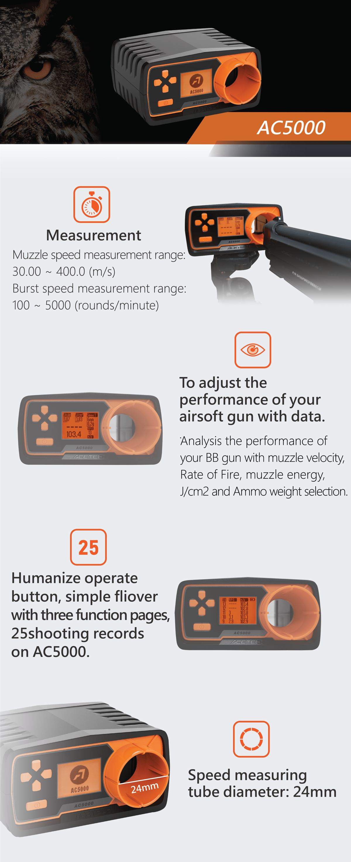 Actech hotsell AC5000 Airsoft Chronograph