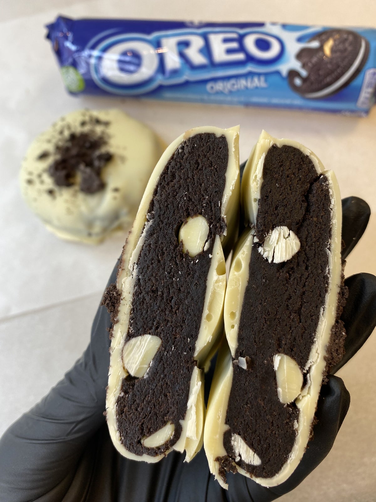 XL FLAT COOKIEBAL LOVELY OREO 130gram | chocolatecookieballs