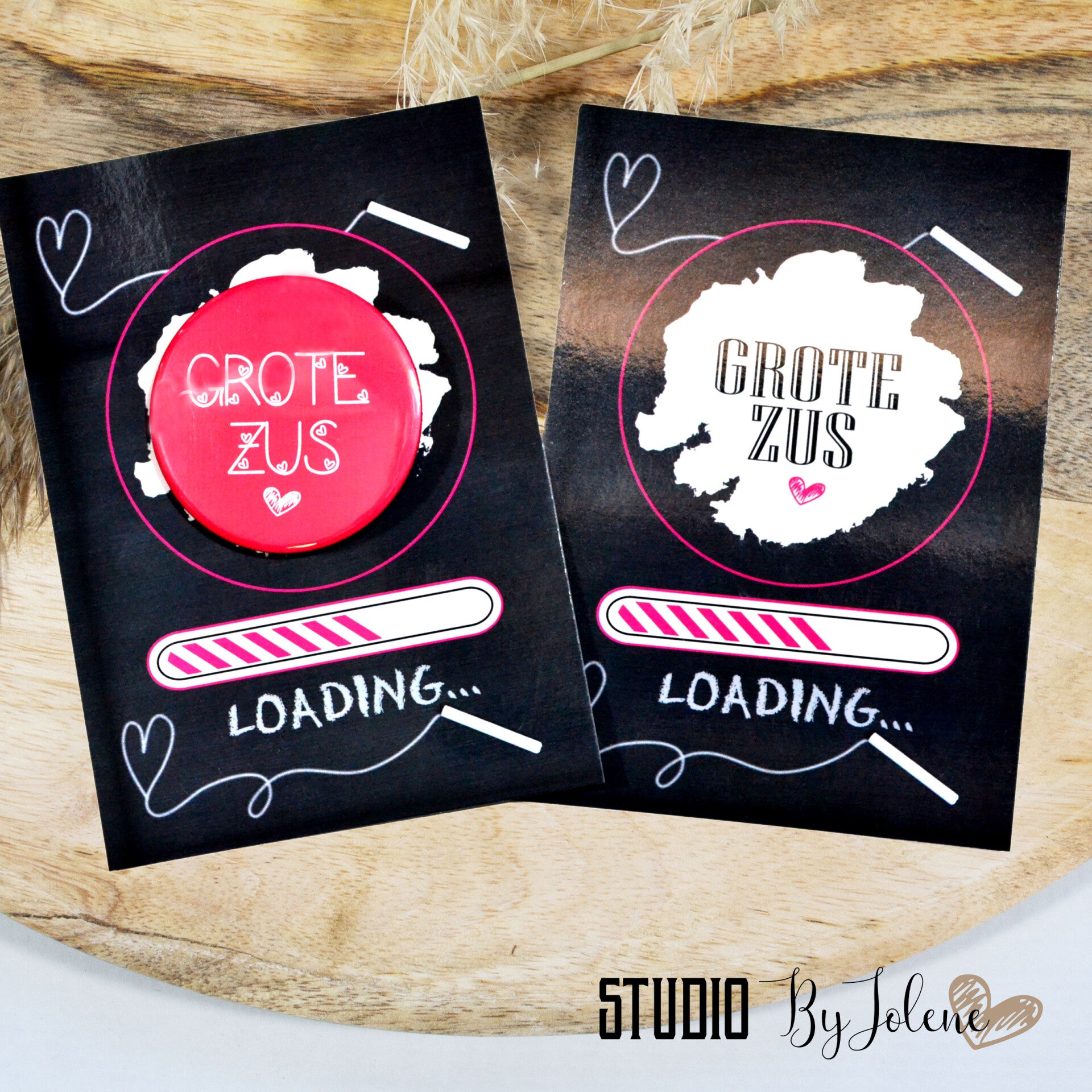 BUTTON KAART GROTE ZUS LOADING ♥ BABY OP KOMST ♥ ZWANGERSCHAP ...