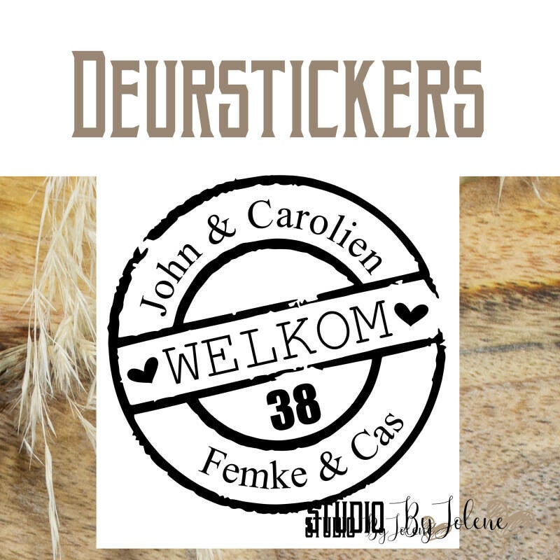 Voordeur stickers ♥ gezin stickers ♥ Studio by Jolene Zoetermeer