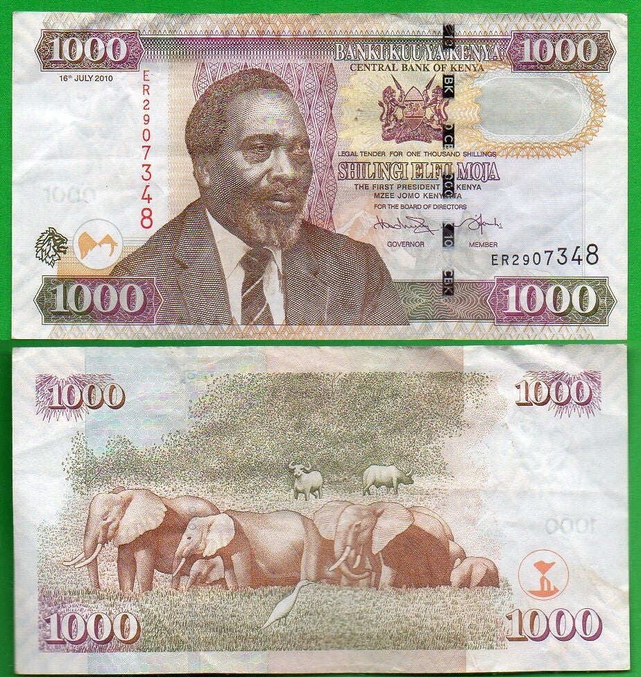 KENYA 1000 SHILLING 2010, P-51E FINE | Numismatica maleca
