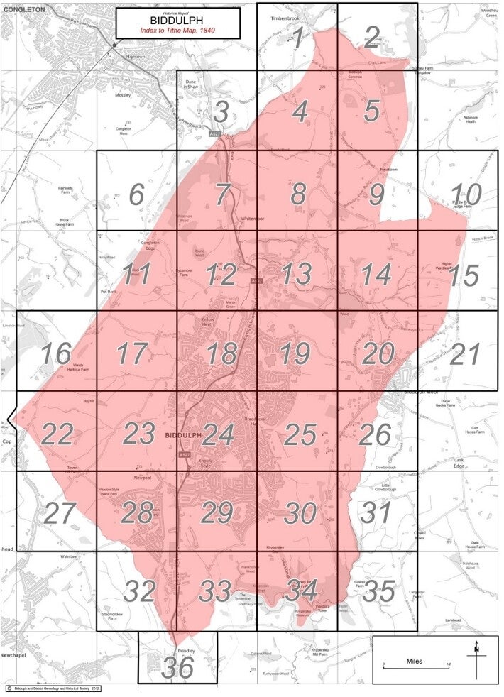 Index to Tithe Map of 1840 / The Tithe Study / Collections | BDGHS