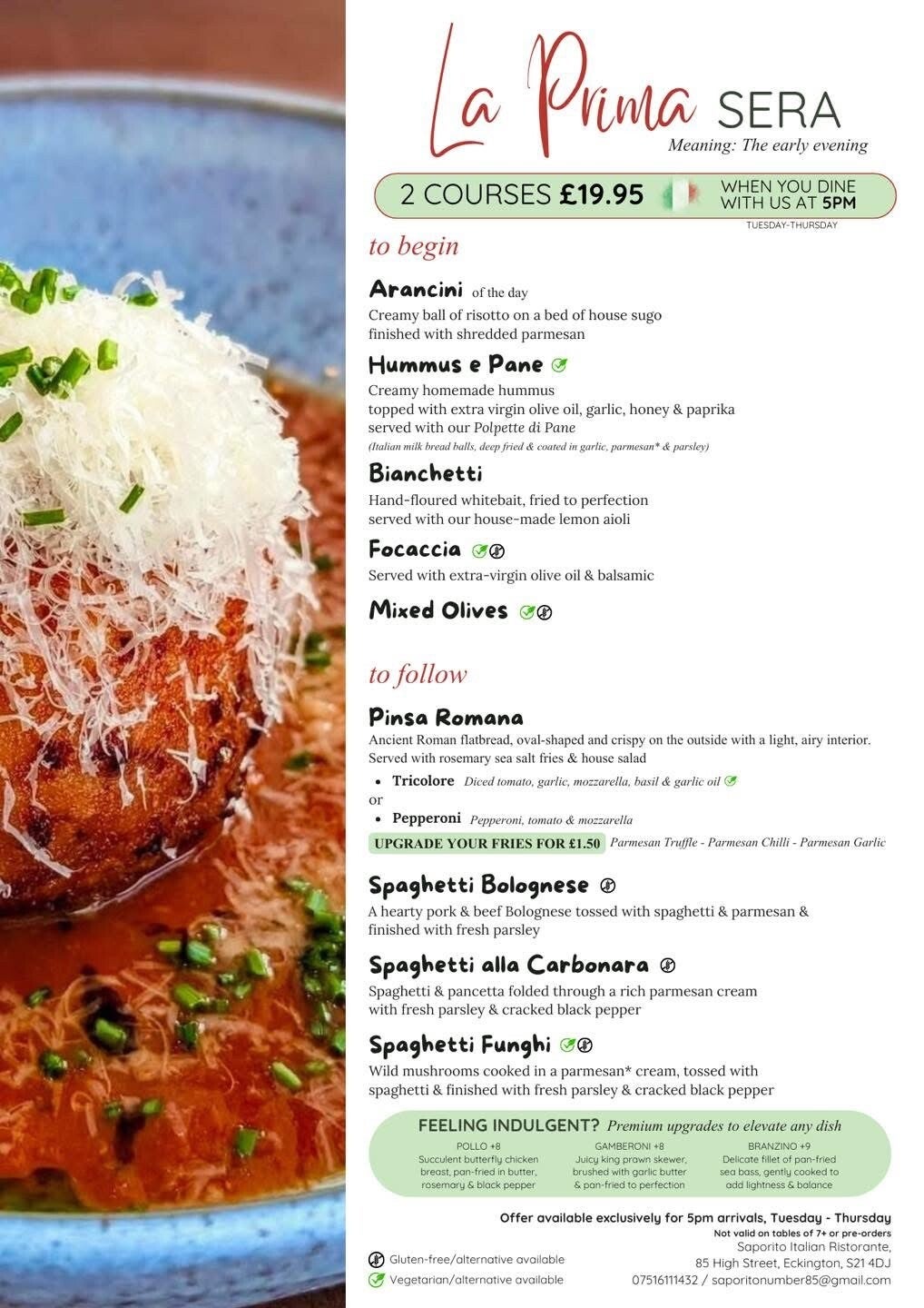 Menu | Saporito