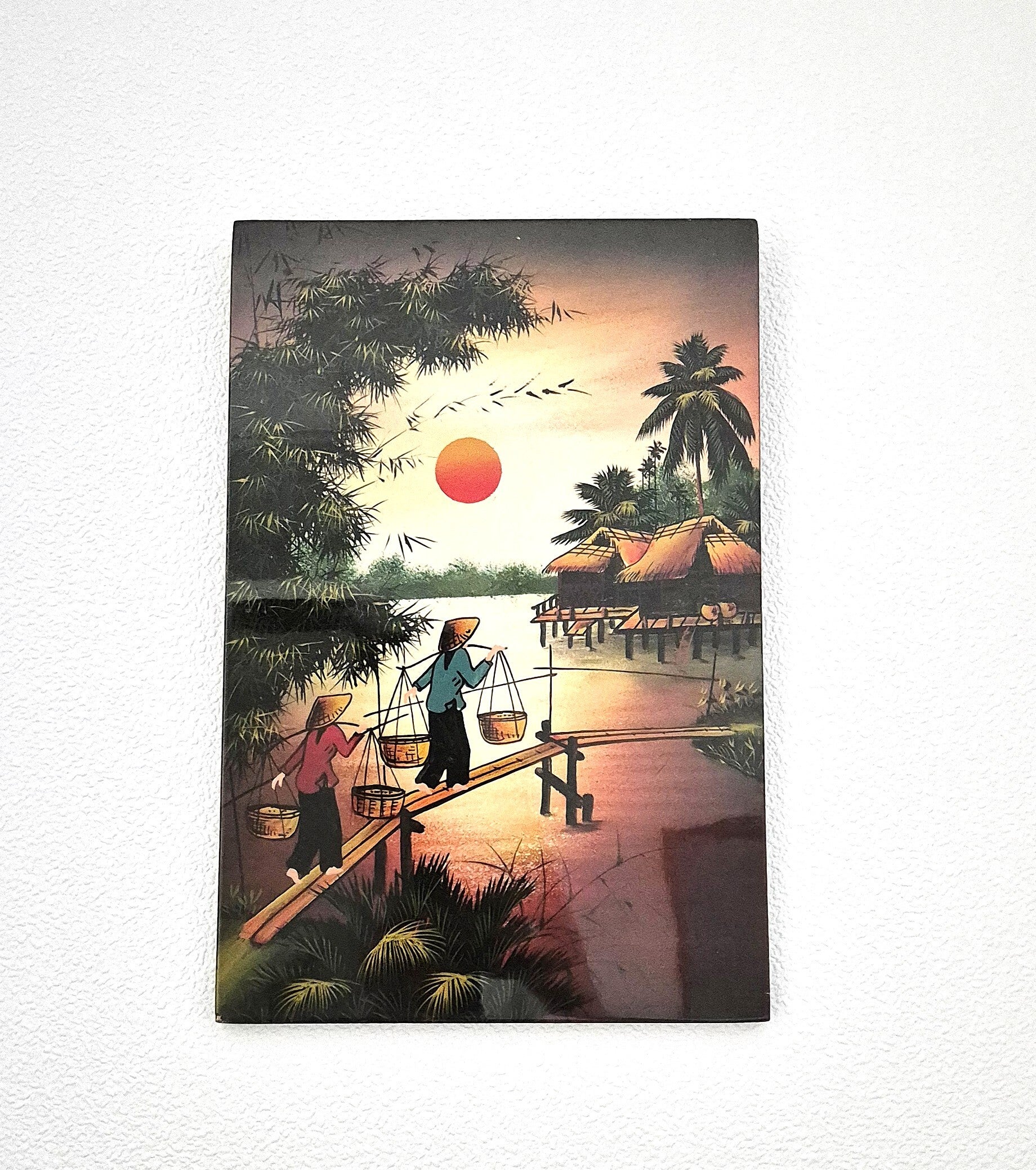 Vintage Vietnamese Lacquer Painting 1960s | TheyUnique