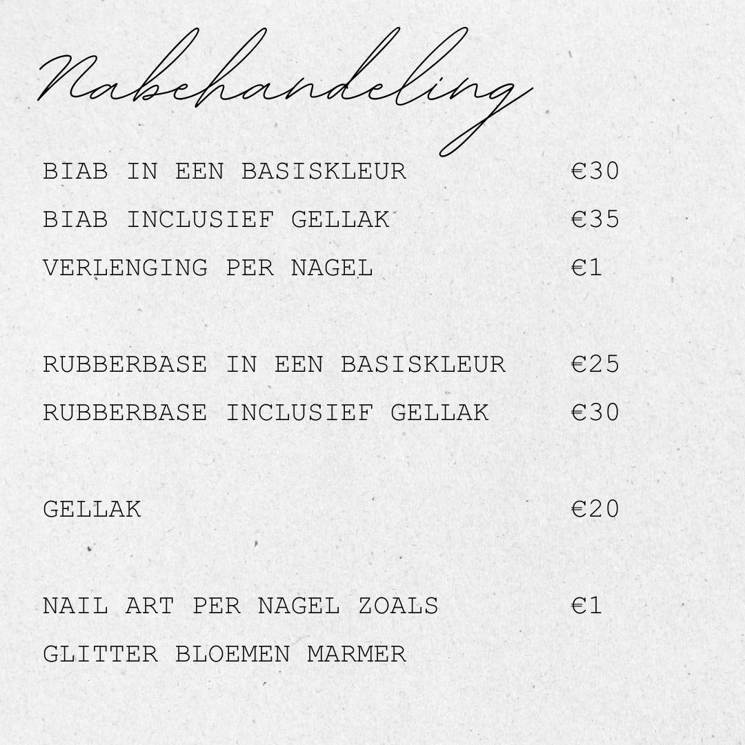 Prijslijst | livianails