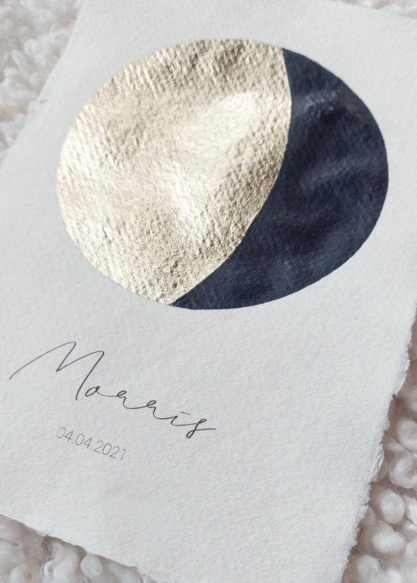 Maanstand poster - Blauw | ELLIE Studio