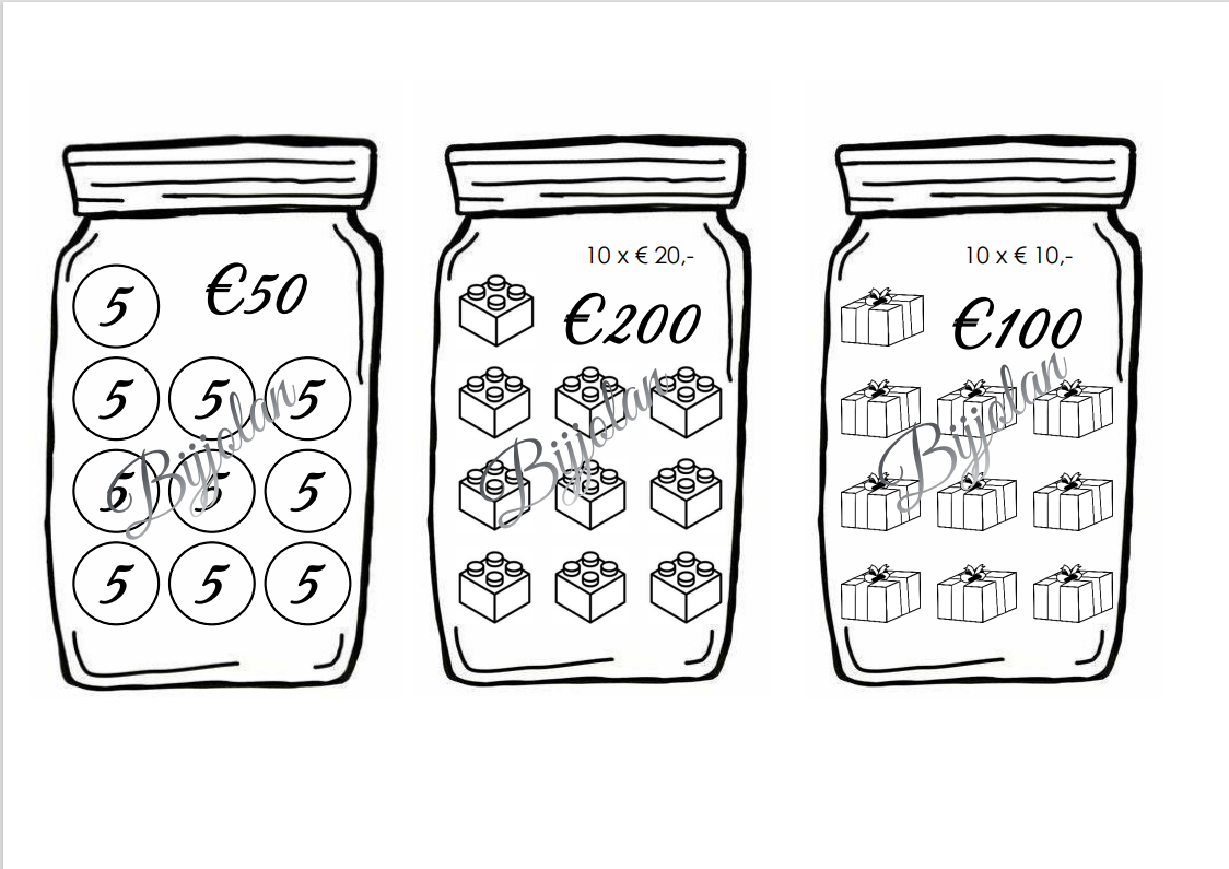 Digitale Spaar Challenge Kaarten - Budgetplanner - BijJolan