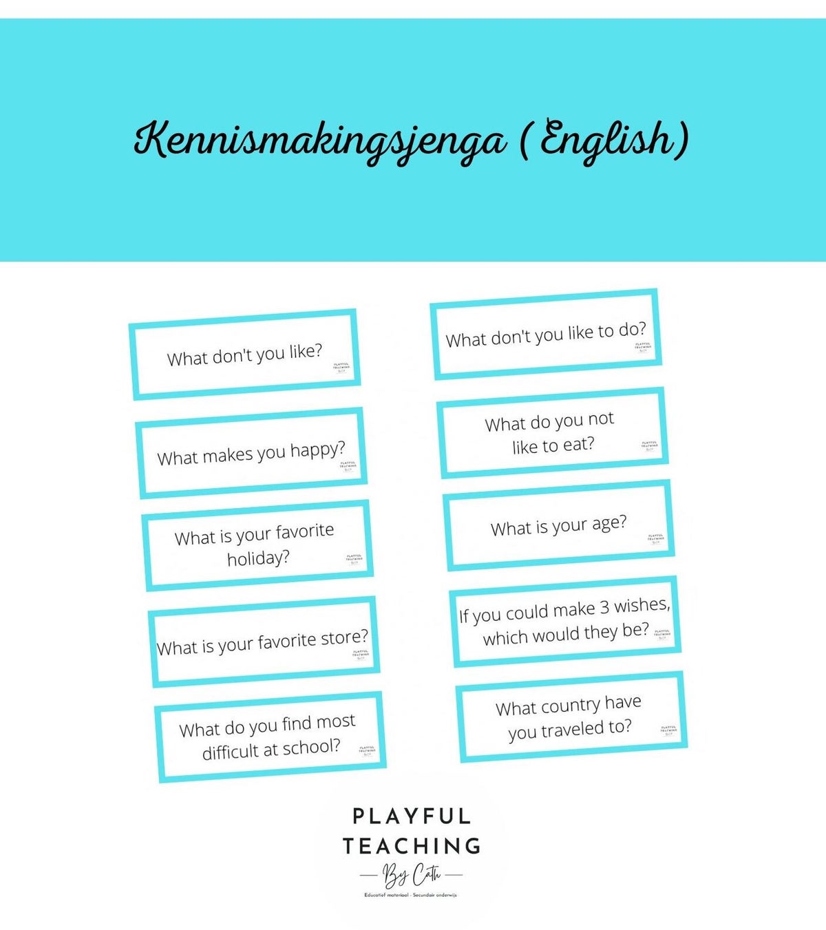 Kennismaking - Engels / Kennismaking met de klas / Gratis materialen ...