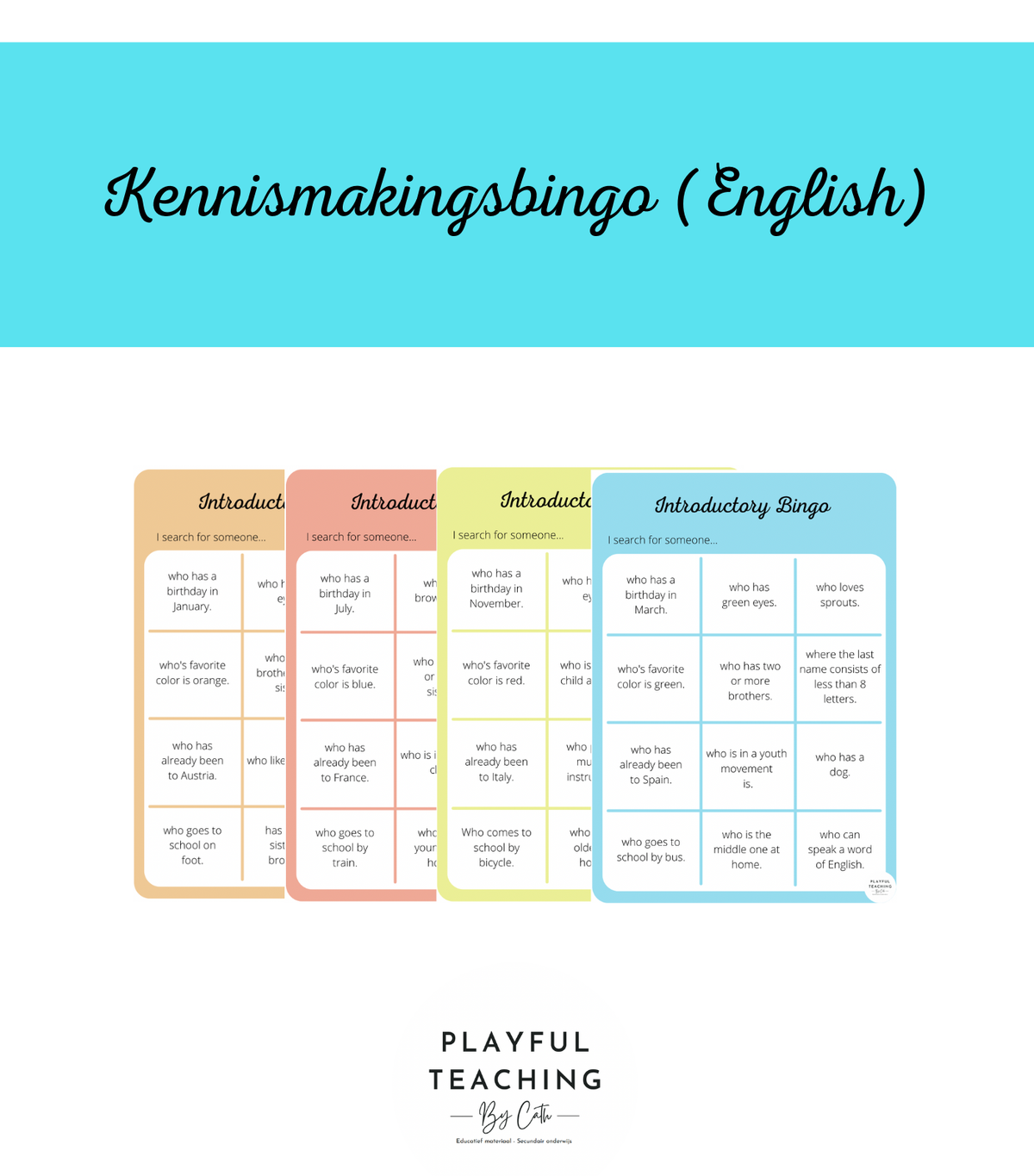 Kennismaking - Engels / Kennismaking met de klas / Gratis materialen ...