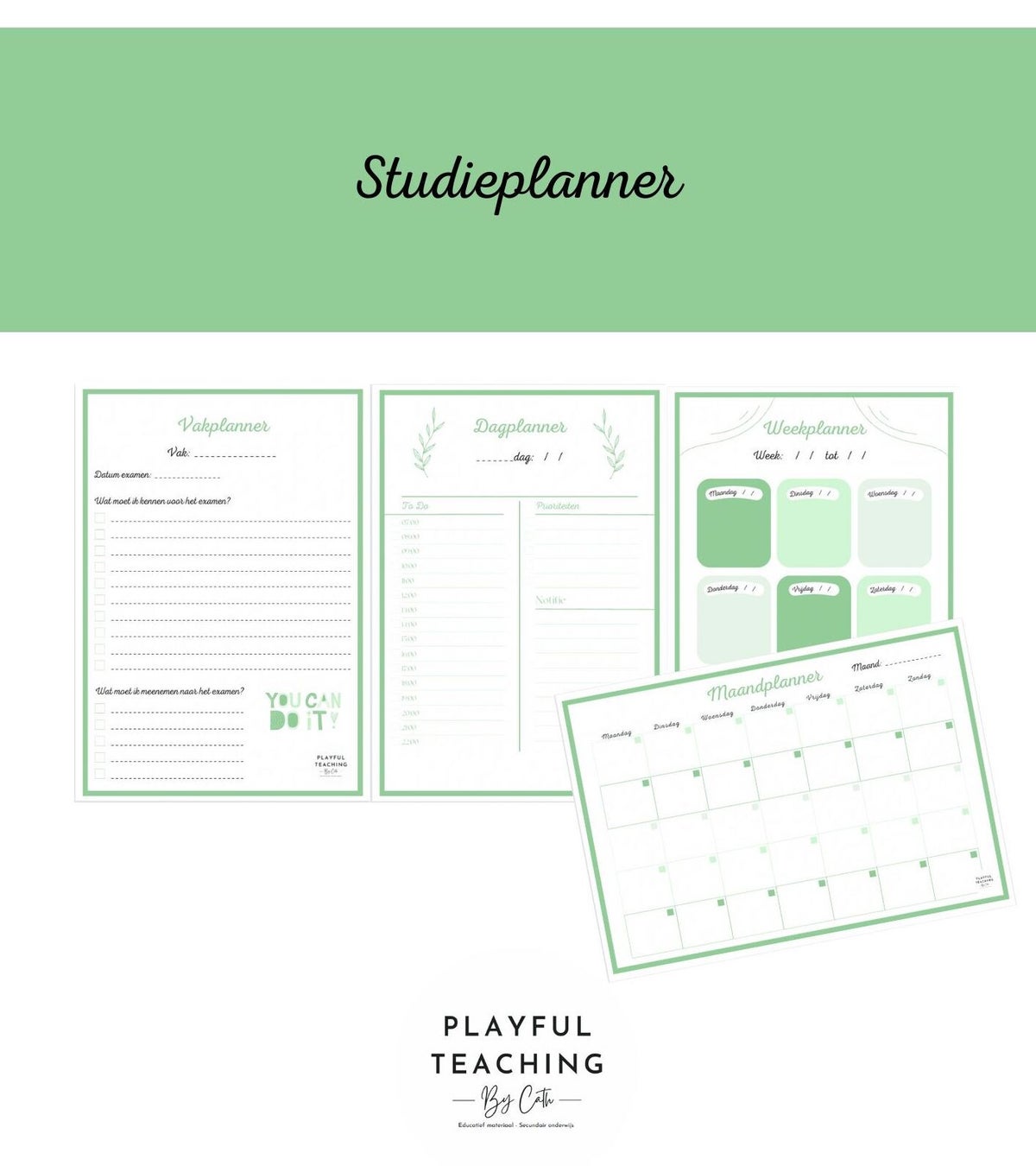 Studieplanner / Gratis materialen | Playful teaching by Cath