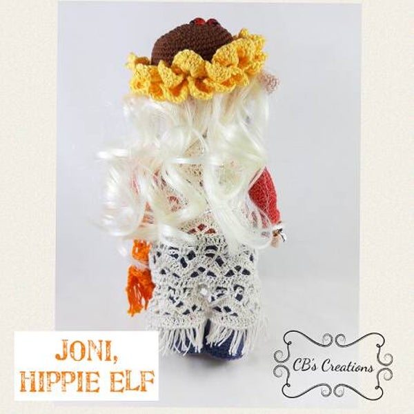Joni de Hippie Elf, Amigurumi Haakpatroon, PDF | CB's Creations