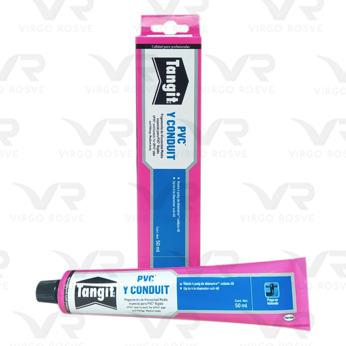 Pegamento PVC TANGIT Azul Sanitario 50ml | VIRGO ROSVE