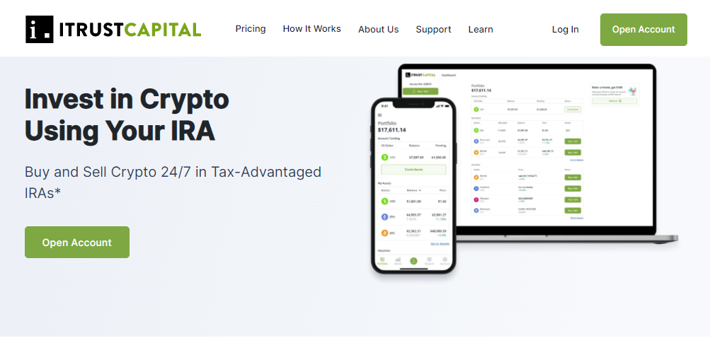 iTrustCapital Login-The #1Crypto IRA Retirement Platform Official Site