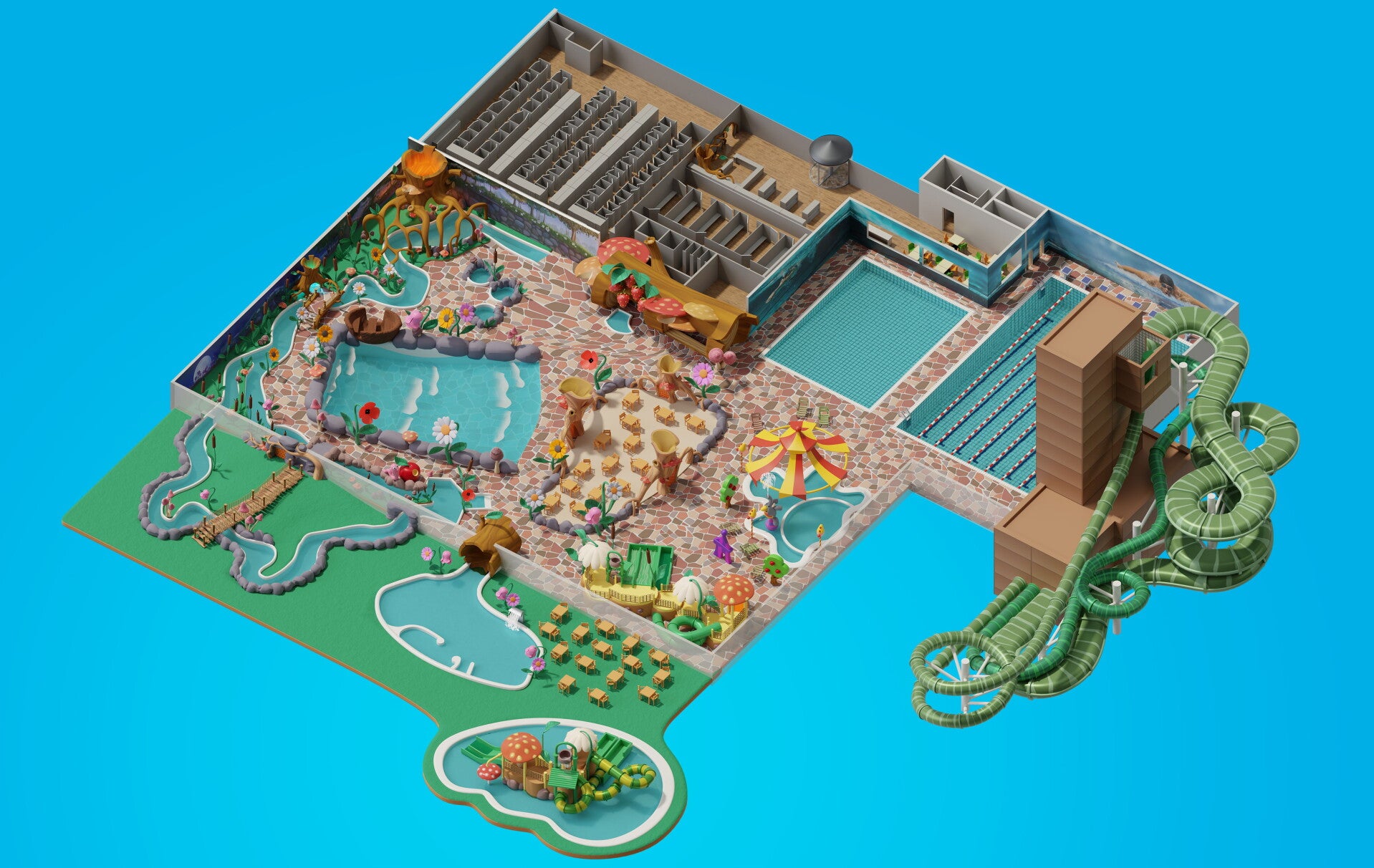 Parkplan / Plopsaqua Landen-Hannuit / Plopsaparken / Pretparken ...