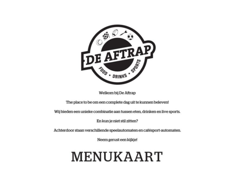 Menu | Café de Aftrap