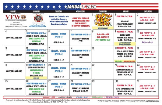Calendar | VFWPOST10093