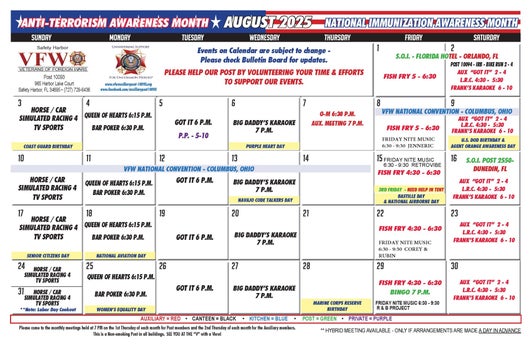 Calendar | VFWPOST10093