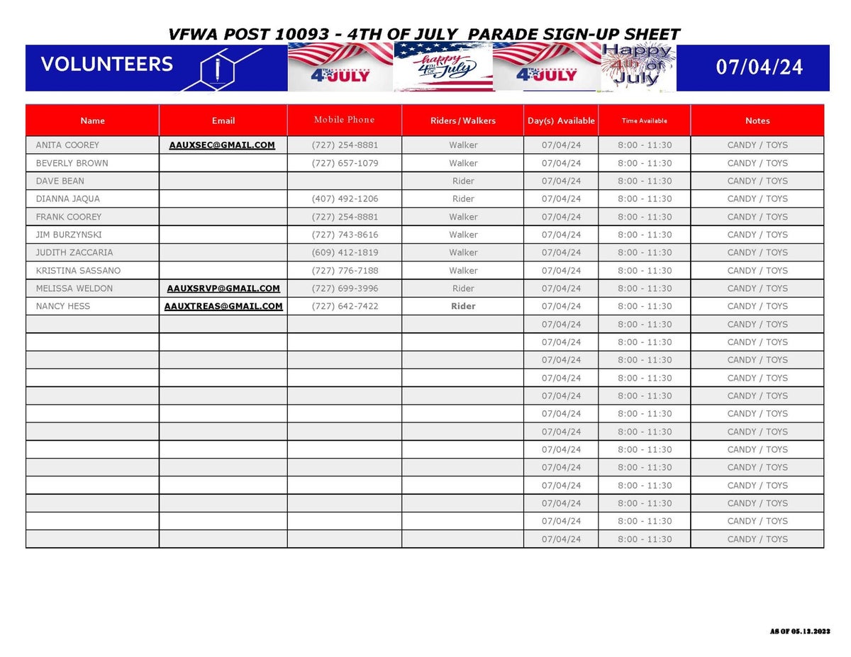 Events | VFWPOST10093