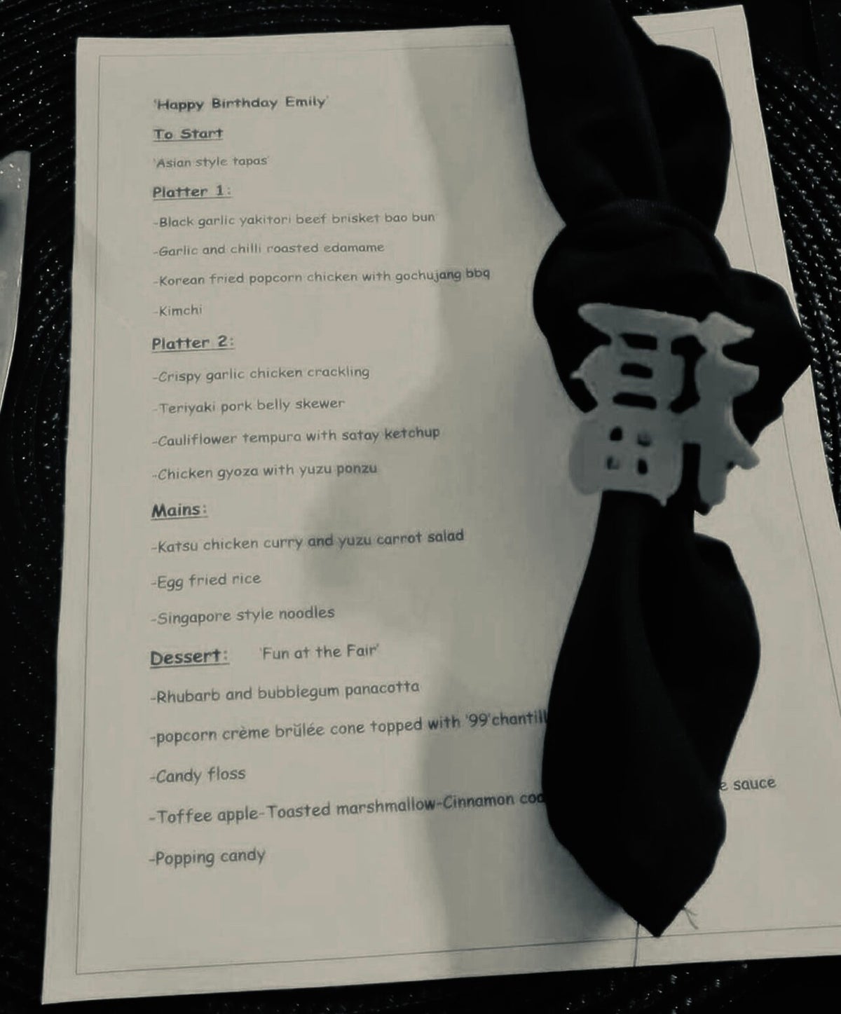 Menu | Ember catering