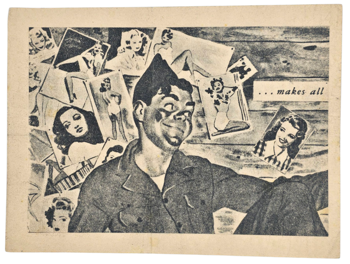 Original WW2 German leaflet - Look here gang... (1945)
