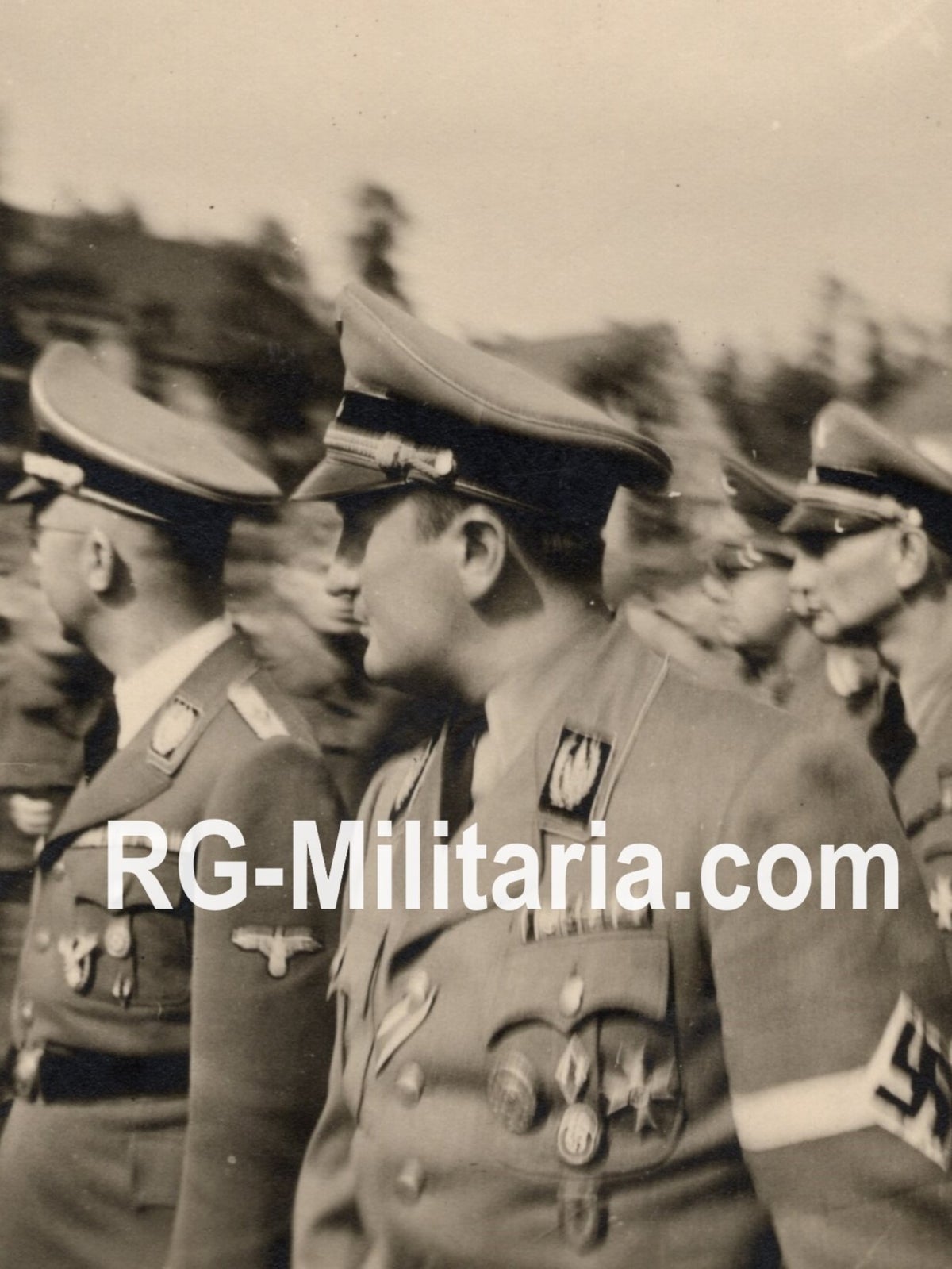 Original WW2 German Waffen SS Photo - Heinrich Himmler inspecting ...