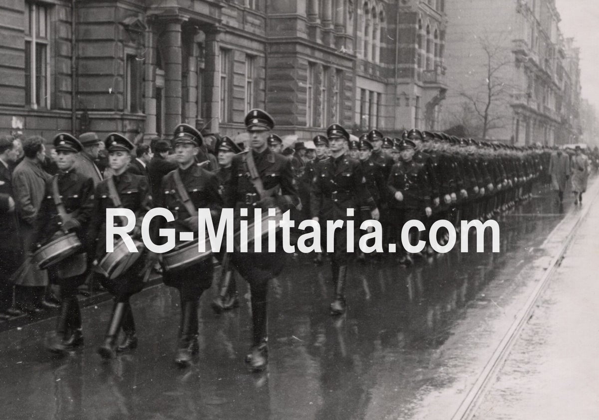Original WW2 Dutch Waffen SS Press Photo - Dutch Allgemeene SS parade ...