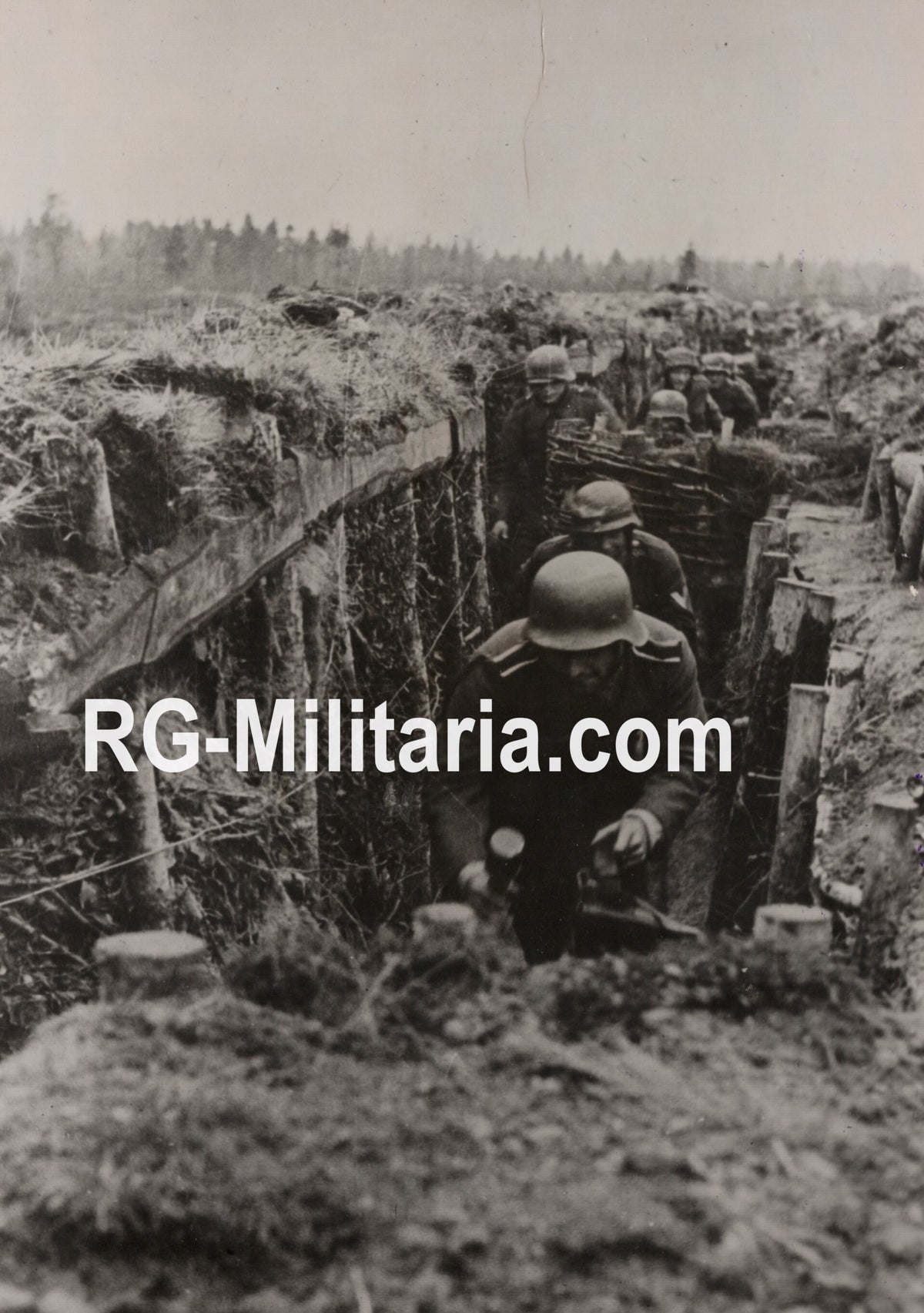 Original WW2 German Press Photo - German soldiers in the trenches ...