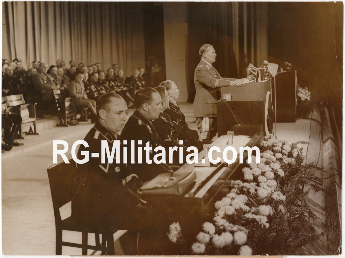 Original WW2 German Press Photo - Hermann Göring speech in Goslar (1936)