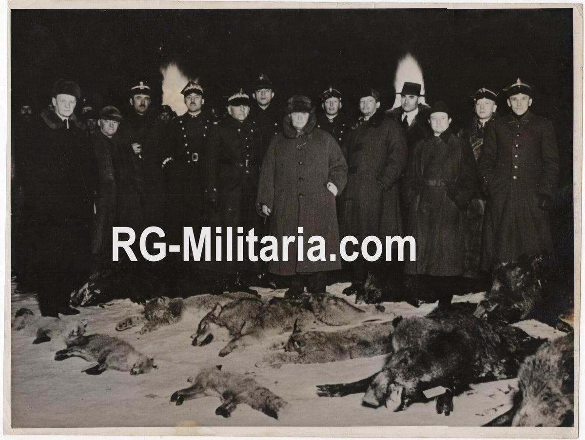 Original WW2 German Press Photo - Hermann Göring after the hunt (1936)