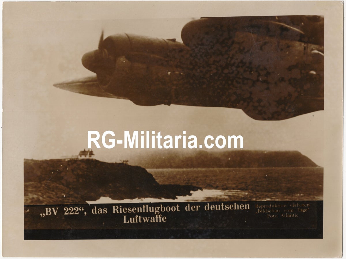 Original WW2 German Press Photo - Luftwaffe BV 222 airplane