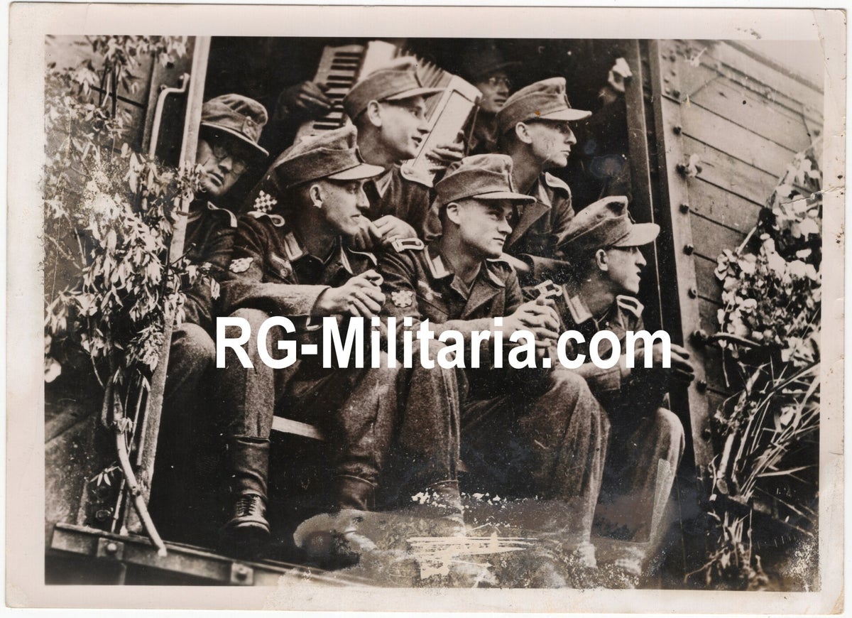 Original WW2 German Press Photo - Croatian Wehrmacht Volunteers back to ...