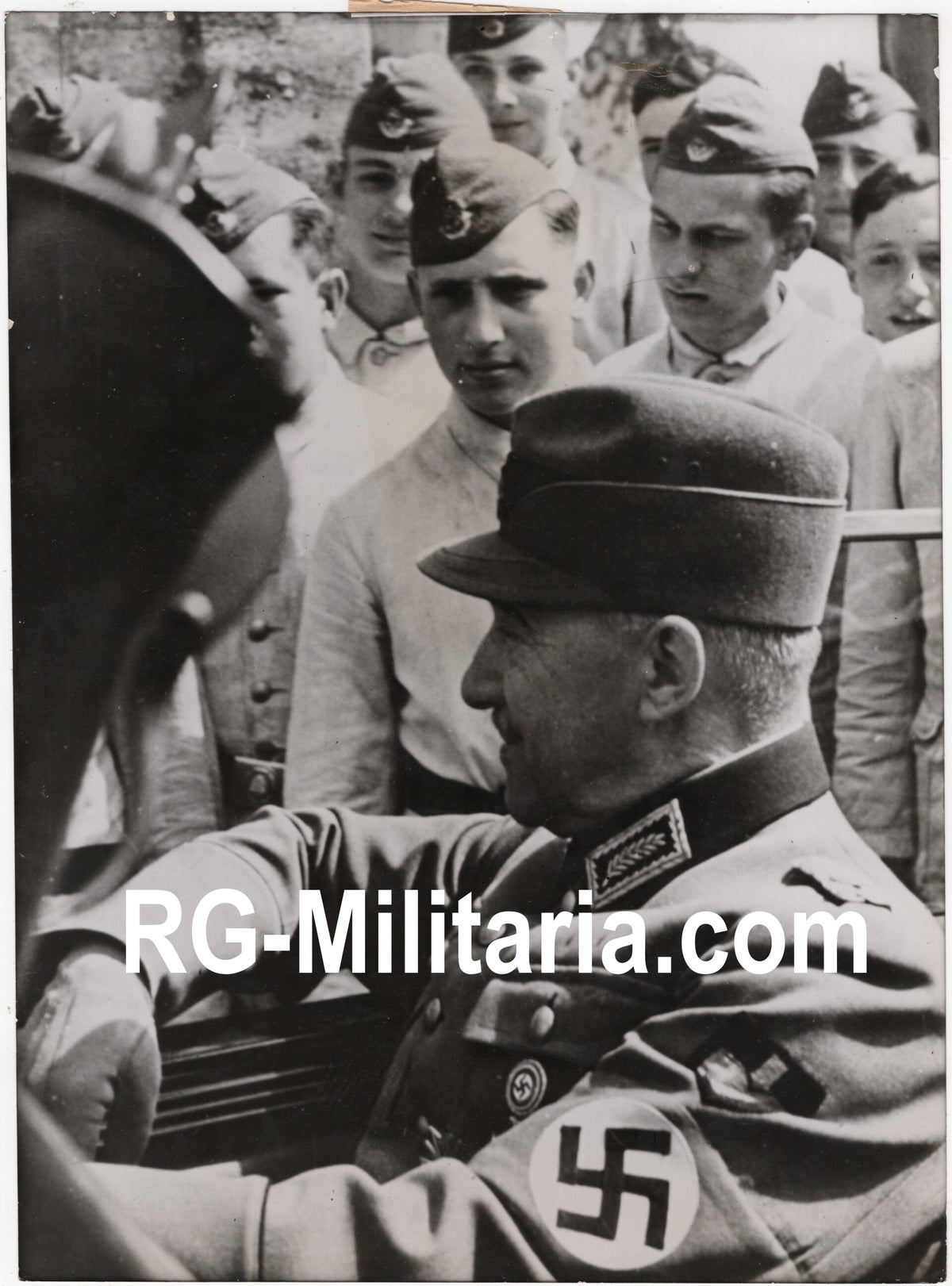 Original WW2 Italian Press Photo - Konstantin Hierl talking with RAD ...