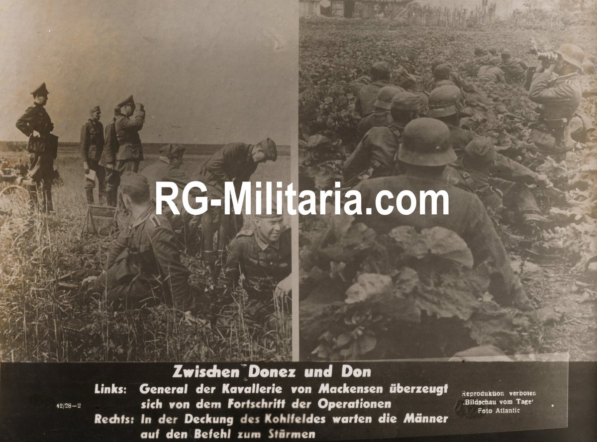 Original WW2 German Press Photo - Germans fighting near the Donez and ...