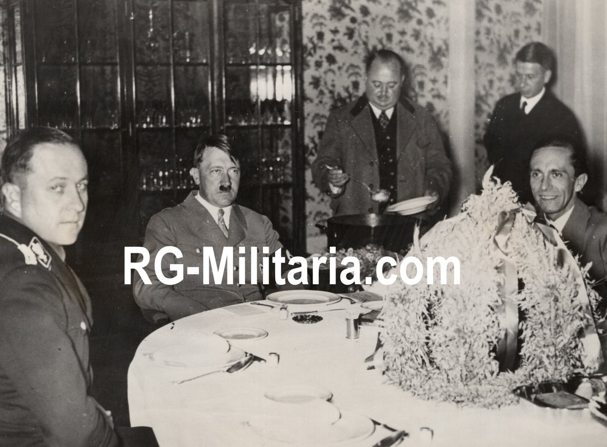 Original WW2 US Press Photo - Adolf Hitler, Joseph Goebbels, and ...