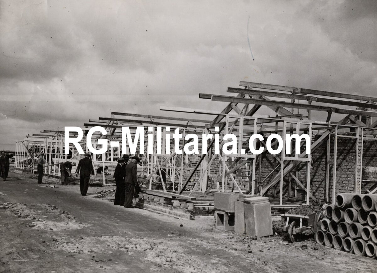 Original WW2 Dutch Press Photo - Construction of emergency housing in ...