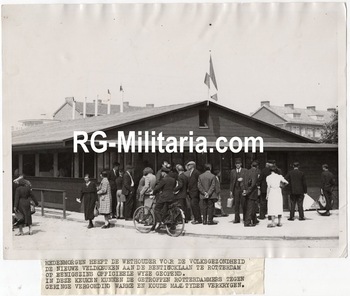 Original WW2 Dutch Press Photo - Opening of the new field kitchen in ...