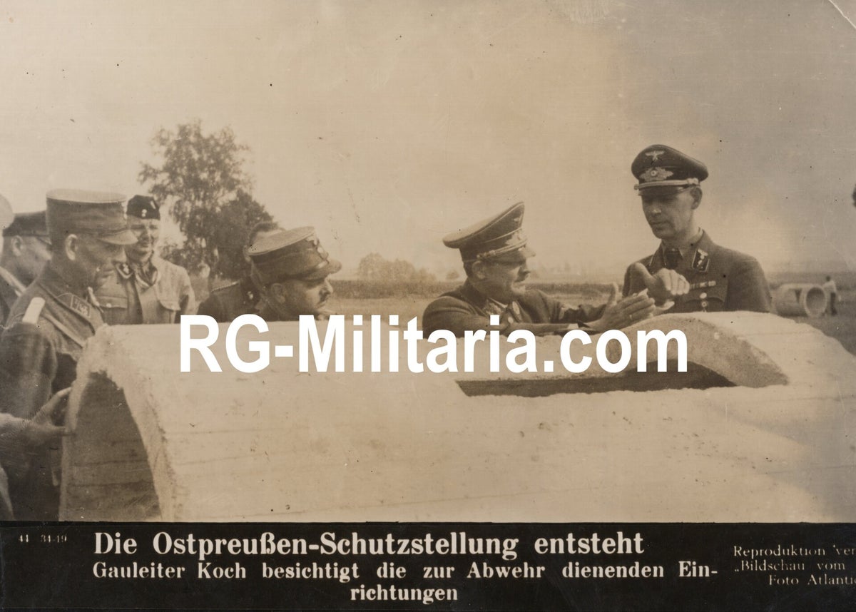 Original WW2 German Press Photo - NSDAP Gauleiter Erich Koch checking ...