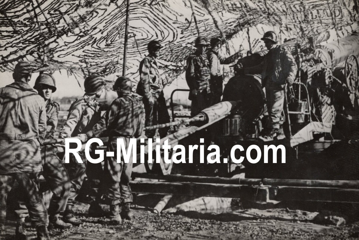 Original WW2 French Press Photo - US soldiers operate an artillery ...