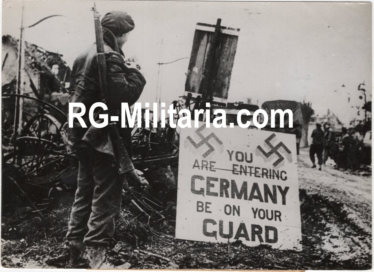 Original WW2 French Press Photo - British soldier at the German border ...