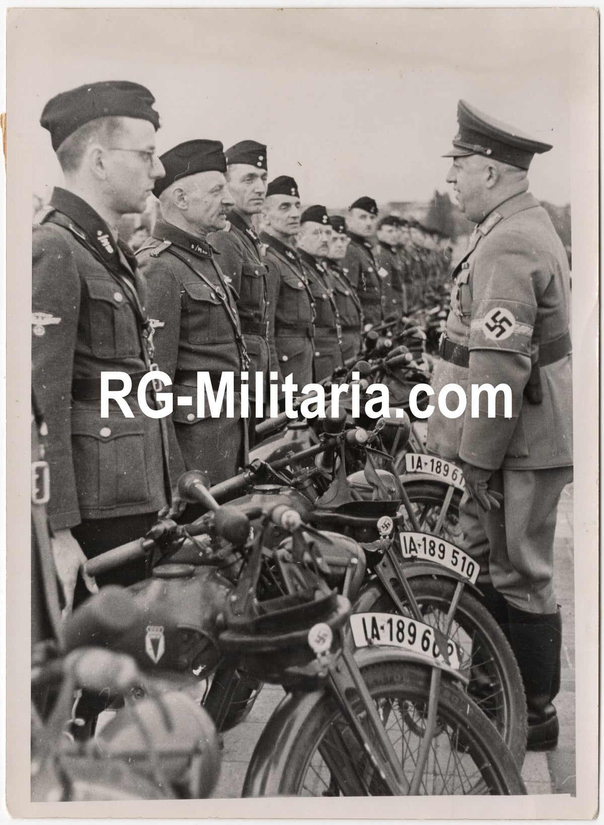 Original WW2 German Press Photo - NSKK speaking to the Gauleiter of ...