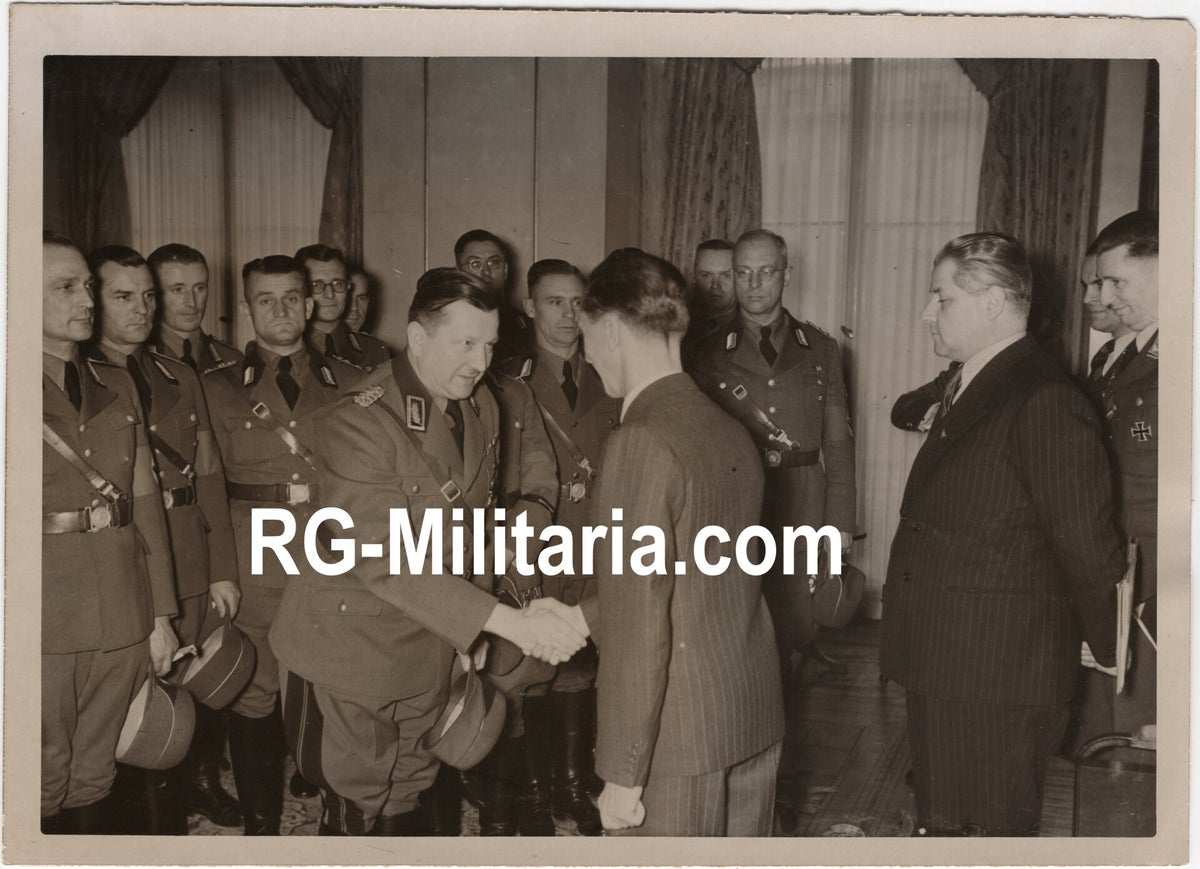 Original WW2 German Press Photo - Dr. Joseph Goebbels shaking the hand ...