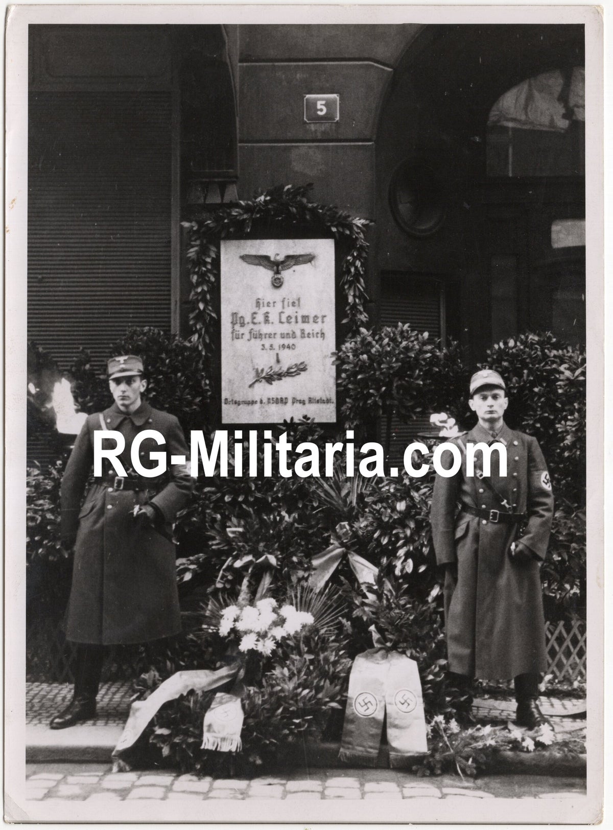 Original WW2 German Press Photo - Remembrance monument for Leimer, a ...